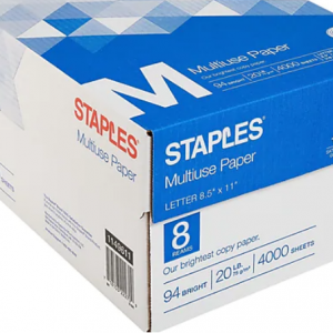 47% off Staples Multiuse Copy Paper, 8.5" x 11", 20 lbs., 500 Sheets ...