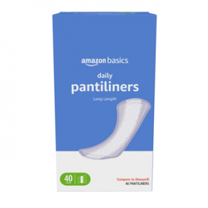 Amazon Basics Daily Pantiliner, Long Length, 40 Count, 1 Pack ...