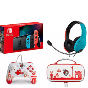 Nintendo Switch Neon with PDP LVL40 Colorblock Wired Headset ...