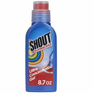 Shout Advanced Stain Remover for Clothes with Scrubber Brush, 8.7 oz ...