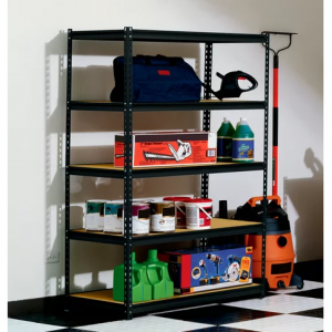 Muscle Rack Black 48"W x 24"D x 72"H 5-Shelf Steel Shelving (Couplers ...