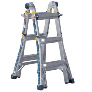 Werner 14 ft. Reach Aluminum 5-in-1 Multi-Position Pro Ladder with ...