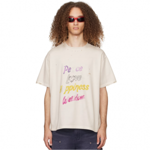 32% Off WE11DONE Off-White 'Peace' T-Shirt @ SSENSE $303 (Was $445 ...
